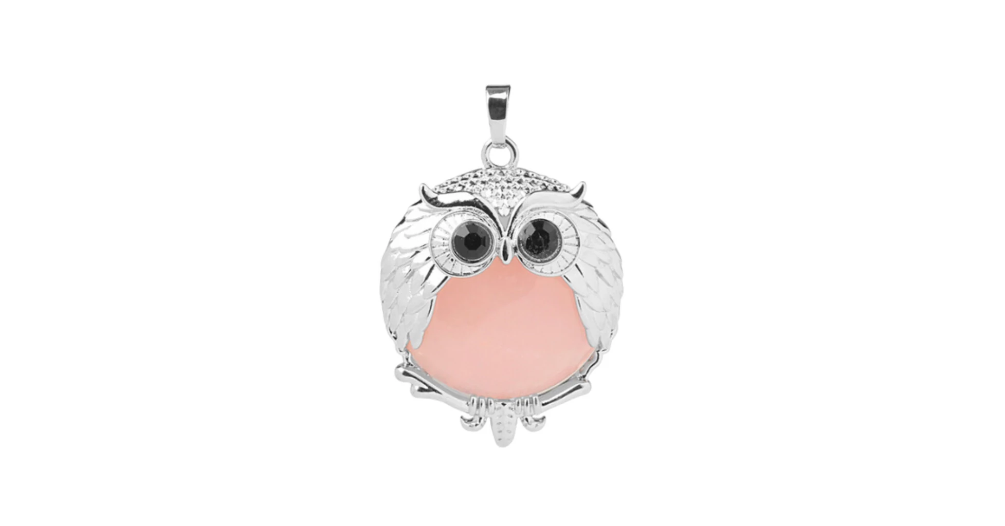 Bagoly medál rózsakvarccal